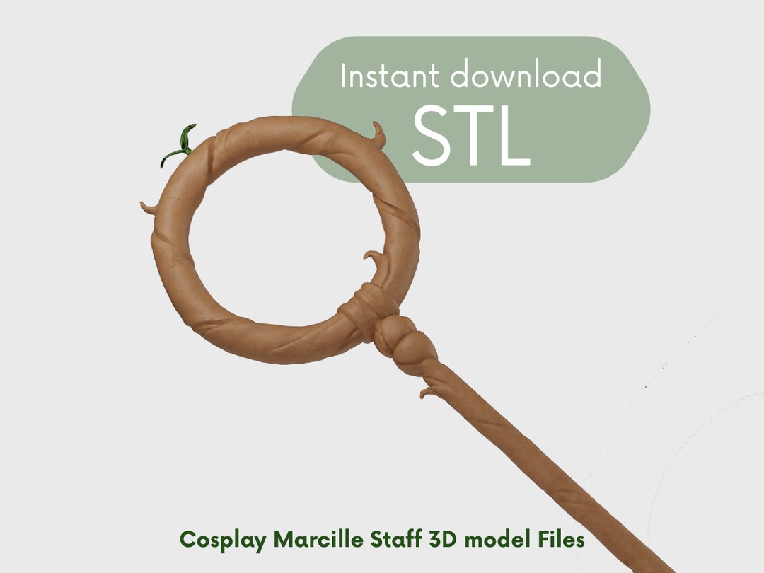Marcille Magic Staff Cosplay 3D Model - Etsy