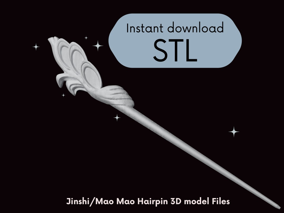 Jinshi Mao Mao Hairpin STL Model - Etsy