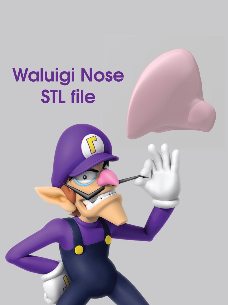 Waluigi Nose STL File #goyourownwah 2023 April Fools - Etsy