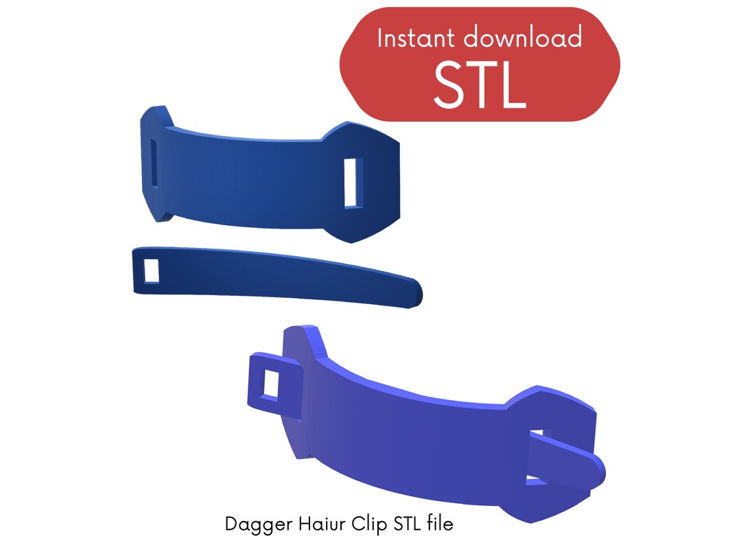 Dagger Hair Clip STL File - Etsy