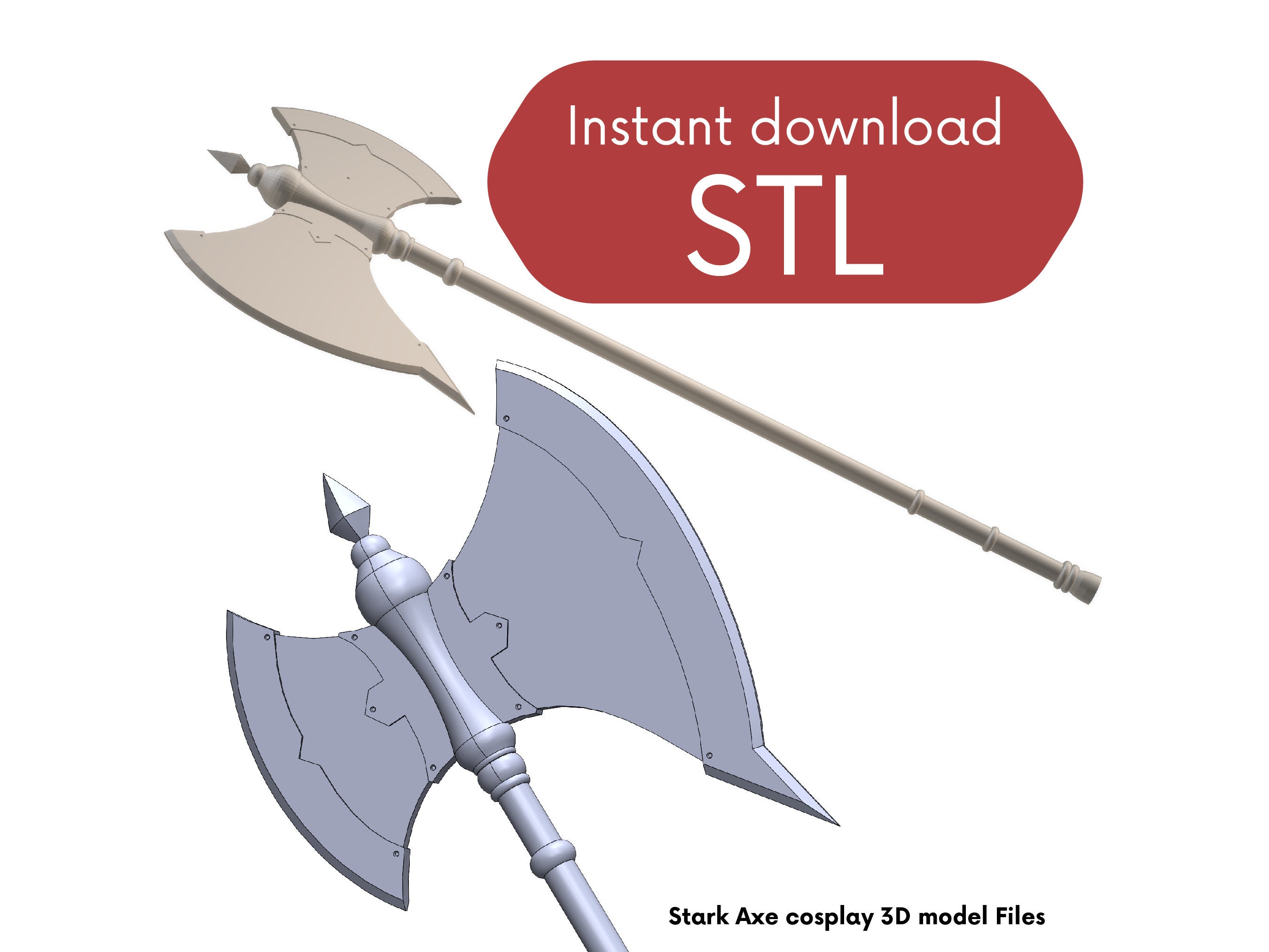 Beyond the Journeys End Stark Axe STL 3d Model - Etsy