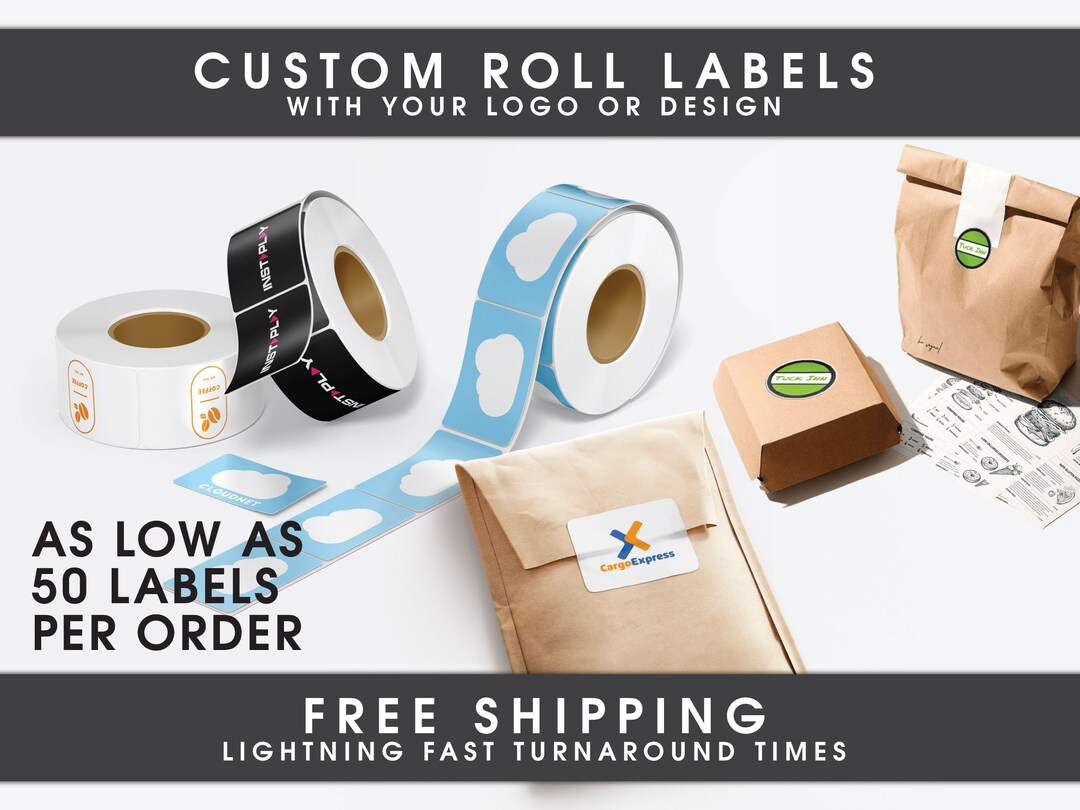 Superb Custom Printed Logo Labels for Product Packaging Roll Labels ...