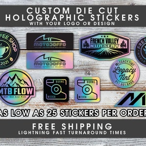 Custom Holographic Stickers | Bulk Die Cut Logo Decals | Wholesale ...