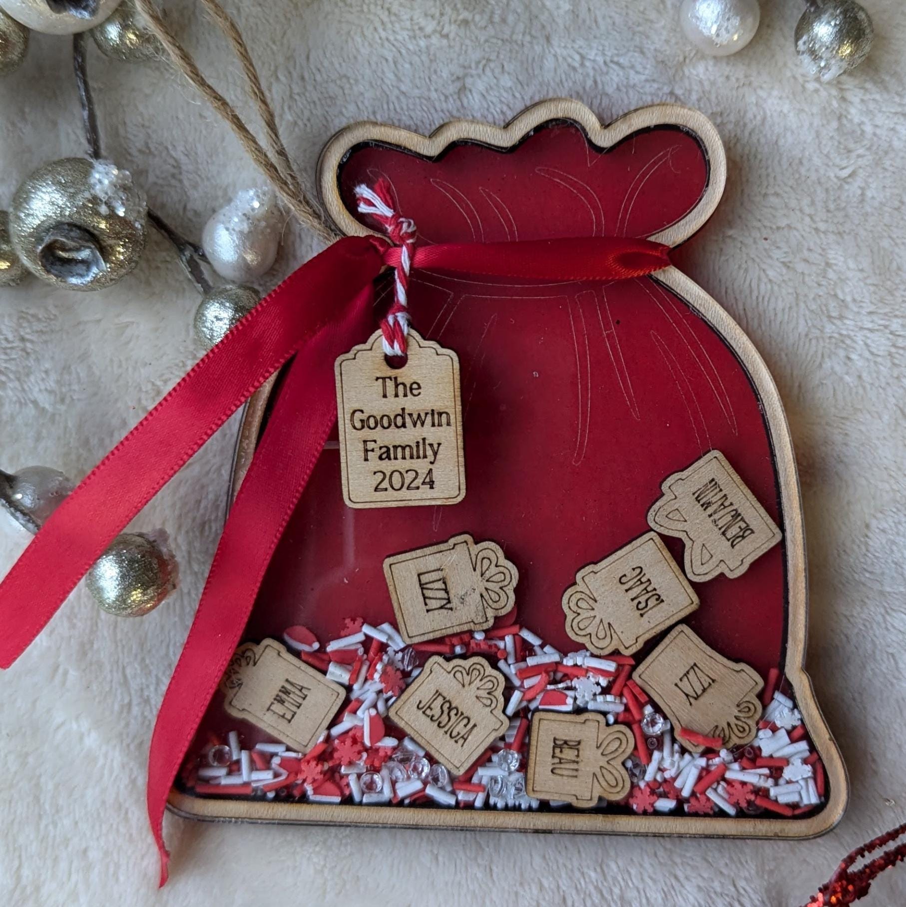 Santa's Sack of Presents Holiday Shaker Digital File SVG, XCS, and PDF ...