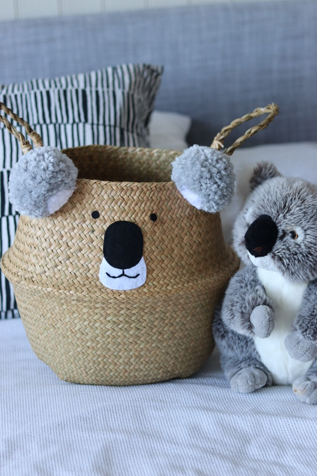 Kylie the Koala Bear Toy Storage Baby Nursery Gift Belly Basket Zoo ...