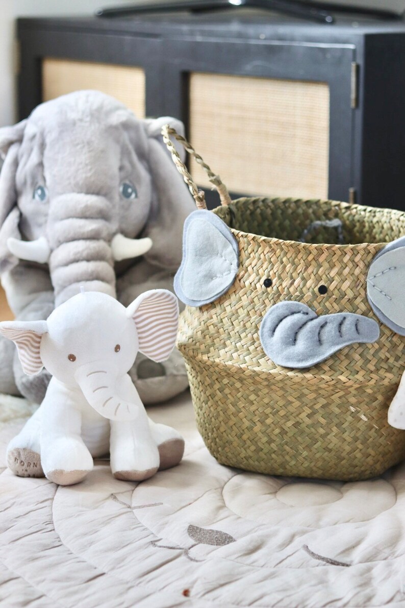 Ellie the Elephant Toy Storage Baby Nursery Gift Basket - Etsy