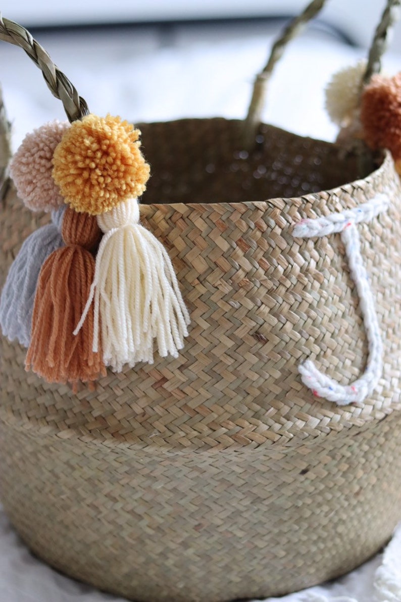 Personalised Letter Monogram Alphabet Storage Basket - Etsy