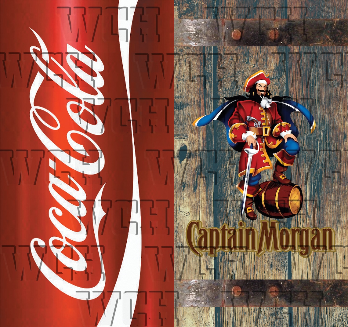 Spiced Rum & Cola Custom Design, 20oz/30oz Skinny Straight, Template ...