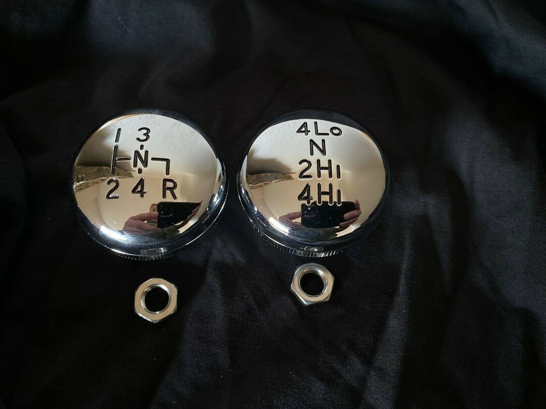 SM465 NP205 Chrome Billet Aluminum T-case & Transmission Shift Knob Set ...