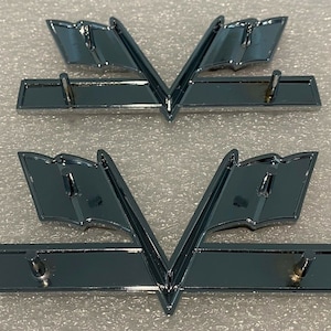 Big Block Chevrolet Chevy 496 Turbo Jet Crossflag Fender Emblems (pair ...