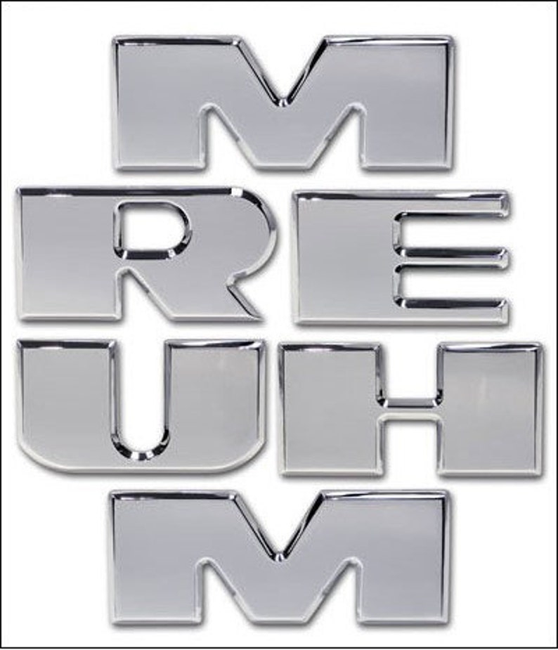 Hummer H2 Smooth Chrome Billet 5/16 Thick Rear Bumper Letter Set - Etsy