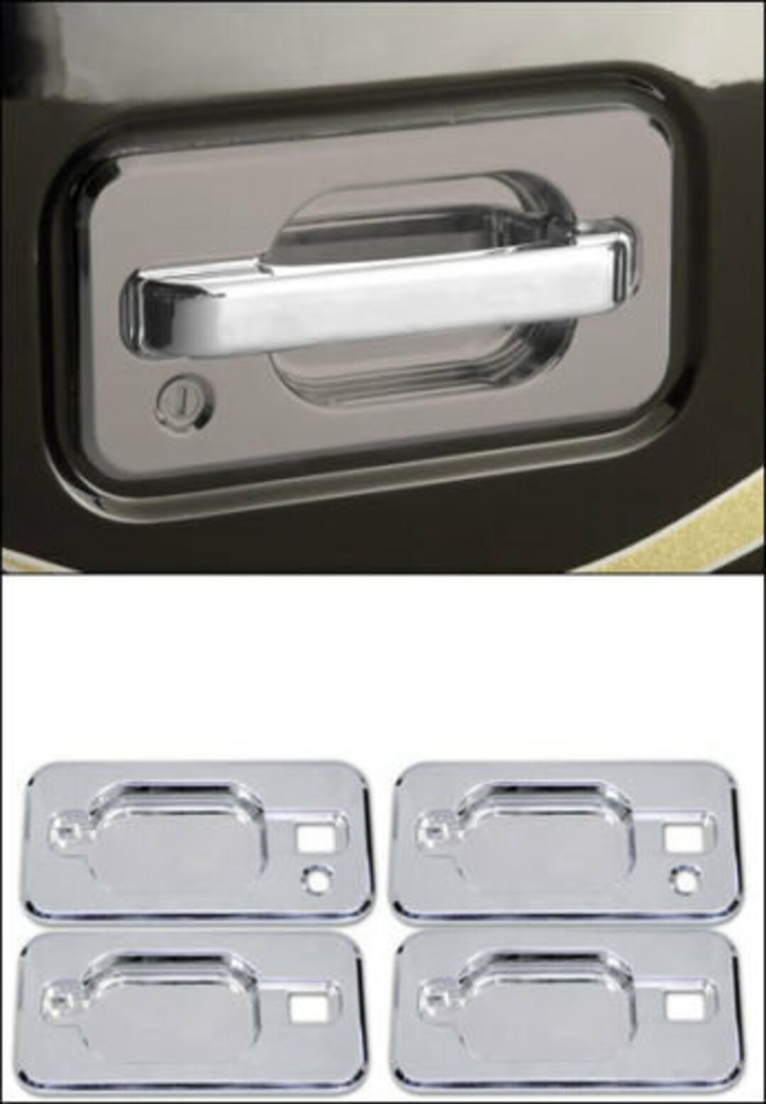 H2 Hummer SUV and SUT 2003-2010 Billet Chrome Door Handle Buckets ( Set ...
