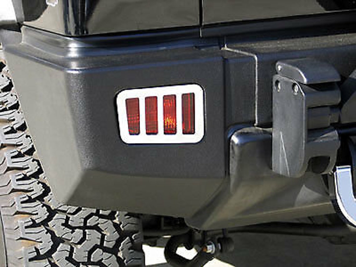 Pirate Hummer H2 Rear Billet Chrome Bumper Light Guards - Etsy