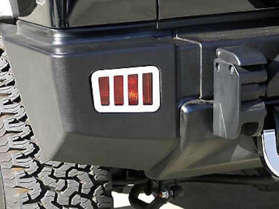 Pirate Hummer H2 Rear Billet Chrome Bumper Light Guards | Etsy