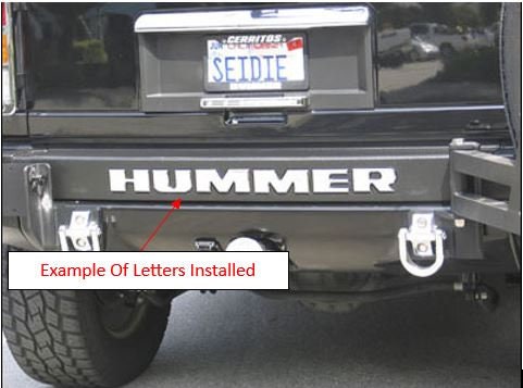 Hummer H2 Smooth Chrome Billet 5/16 Thick Rear Bumper Letter Set - Etsy