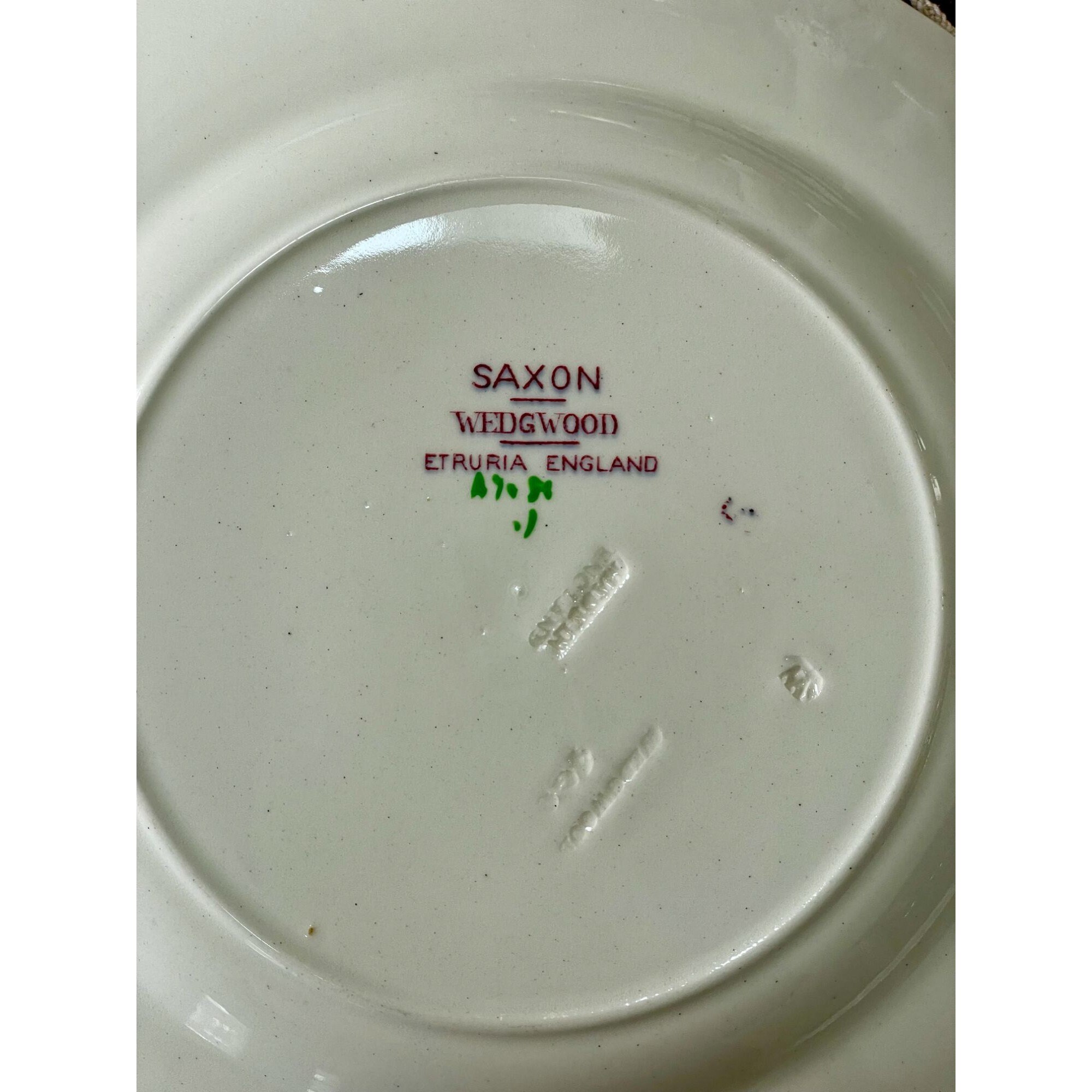Vintage Set of 5 Lavender WEDGWOOD Saxon Basket Weave Rim Luncheon ...