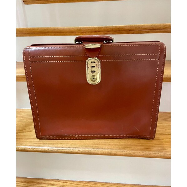 Leather Briefcase - Etsy