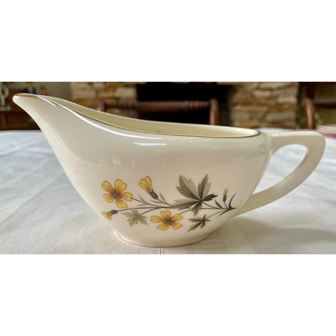 Vintage Edwin Knowles Pottery Sun Light X - 5051 Pattern Yellow Floral ...