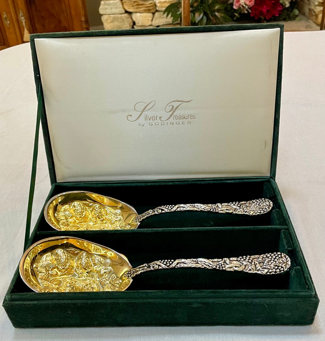 Vintage Godinger Serving Spoons by silver Treasures Silver & Gold ...