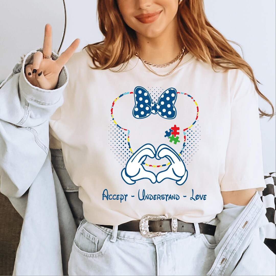 Minnie Mouse Autism Shirt, Autism Awareness Tee, Mouse Autism Shirt ...