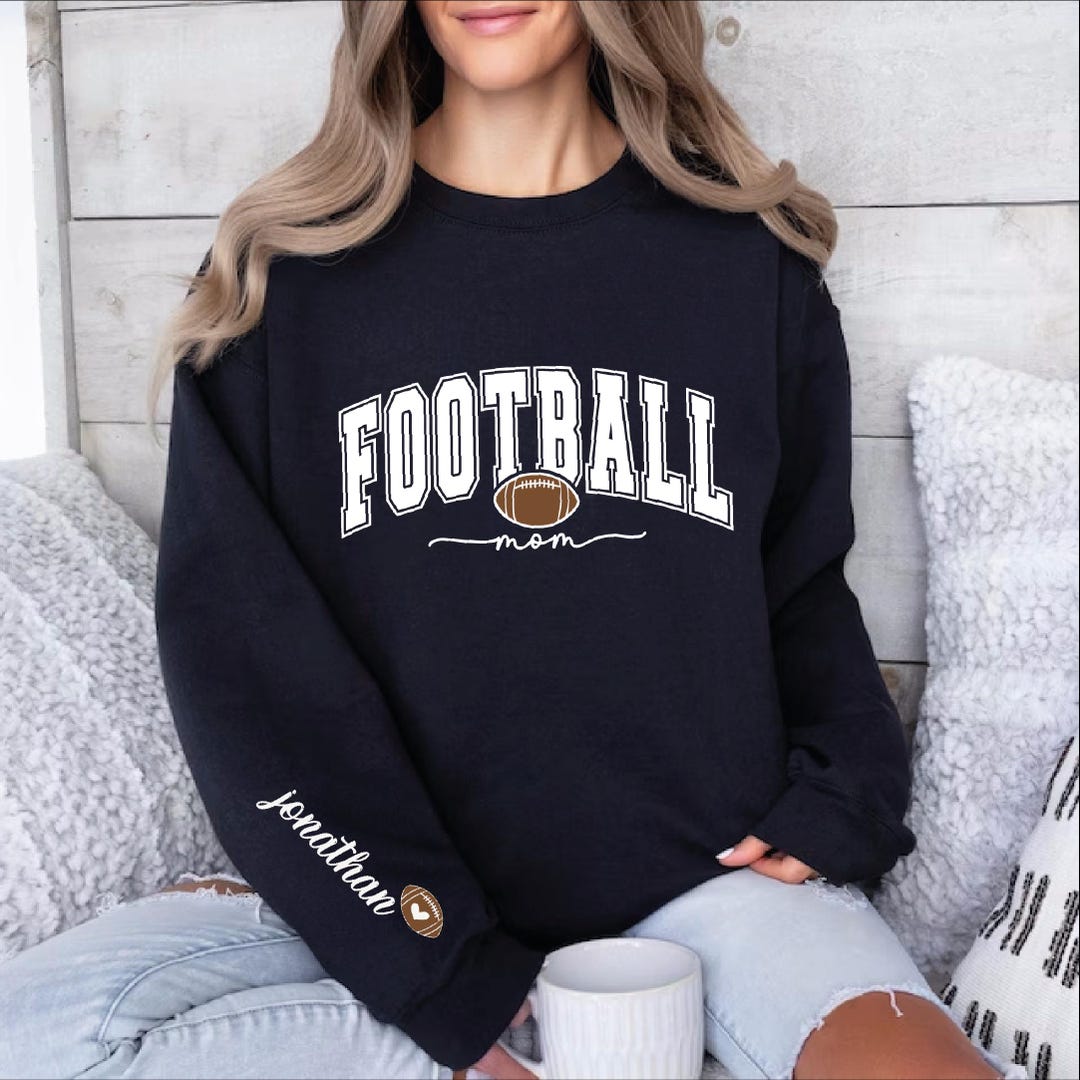 Personalized Football Mom Sweatshirt, Football Mom Sweater With Kids ...
