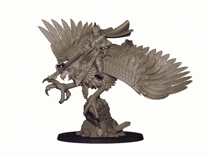 King of Bretonnia on Hippogryph Warhammer Old World Pathfinder Tabletop ...