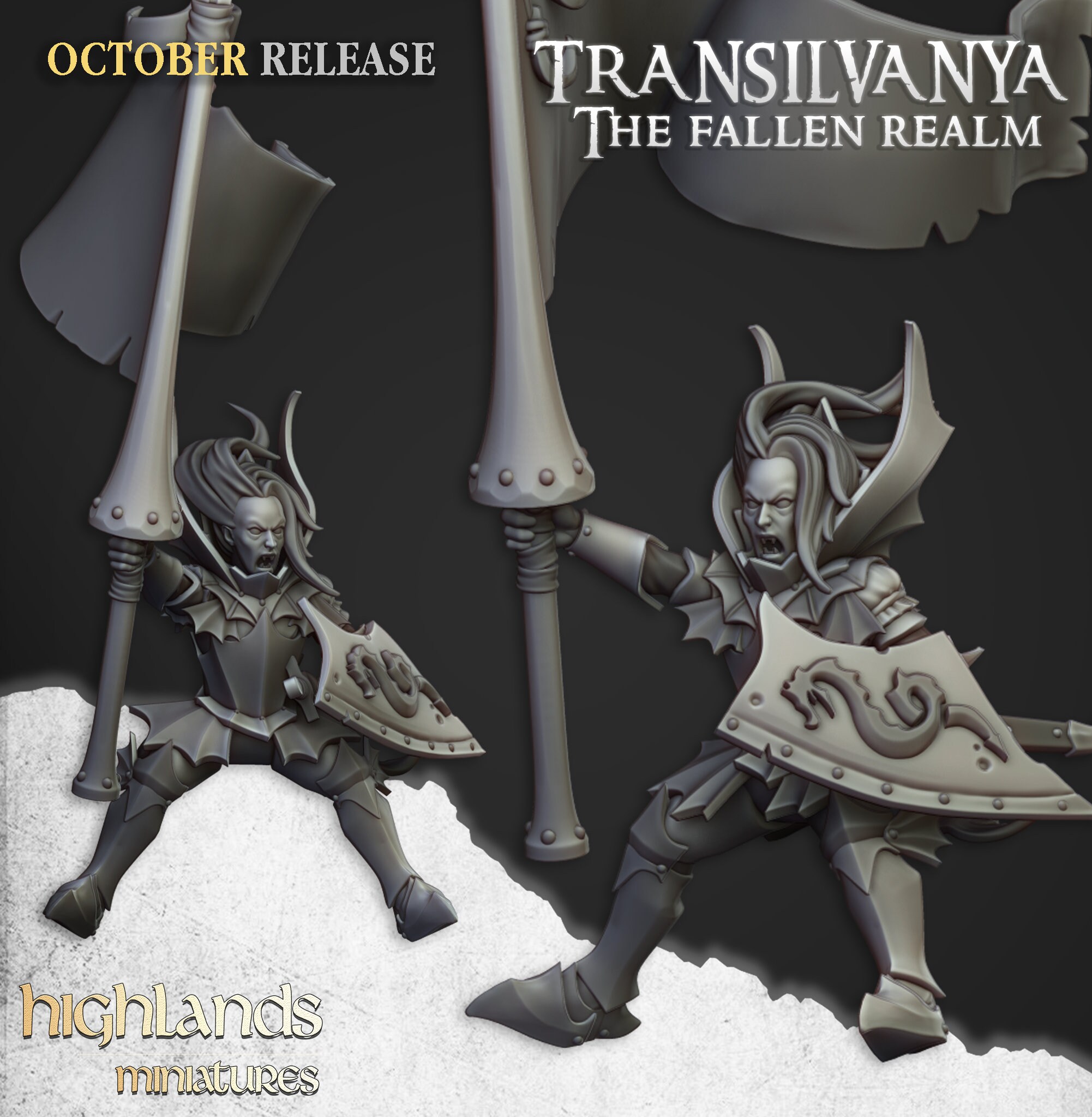 Female Vampire Lord on Zombie Dragon Warhammer Old World Pathfinder ...