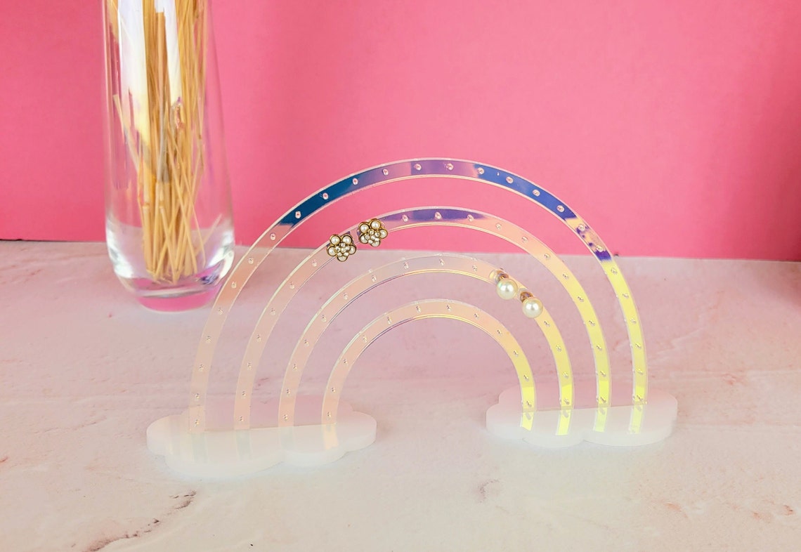 Rainbow Earring Acrylic Display Stand - Etsy