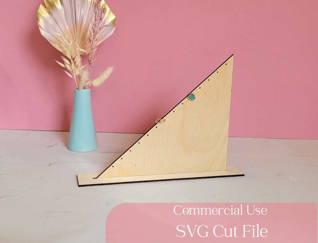 SVG Earring Triangle Hoop Stud Septum Piercing Organizer Jewelry Holder ...