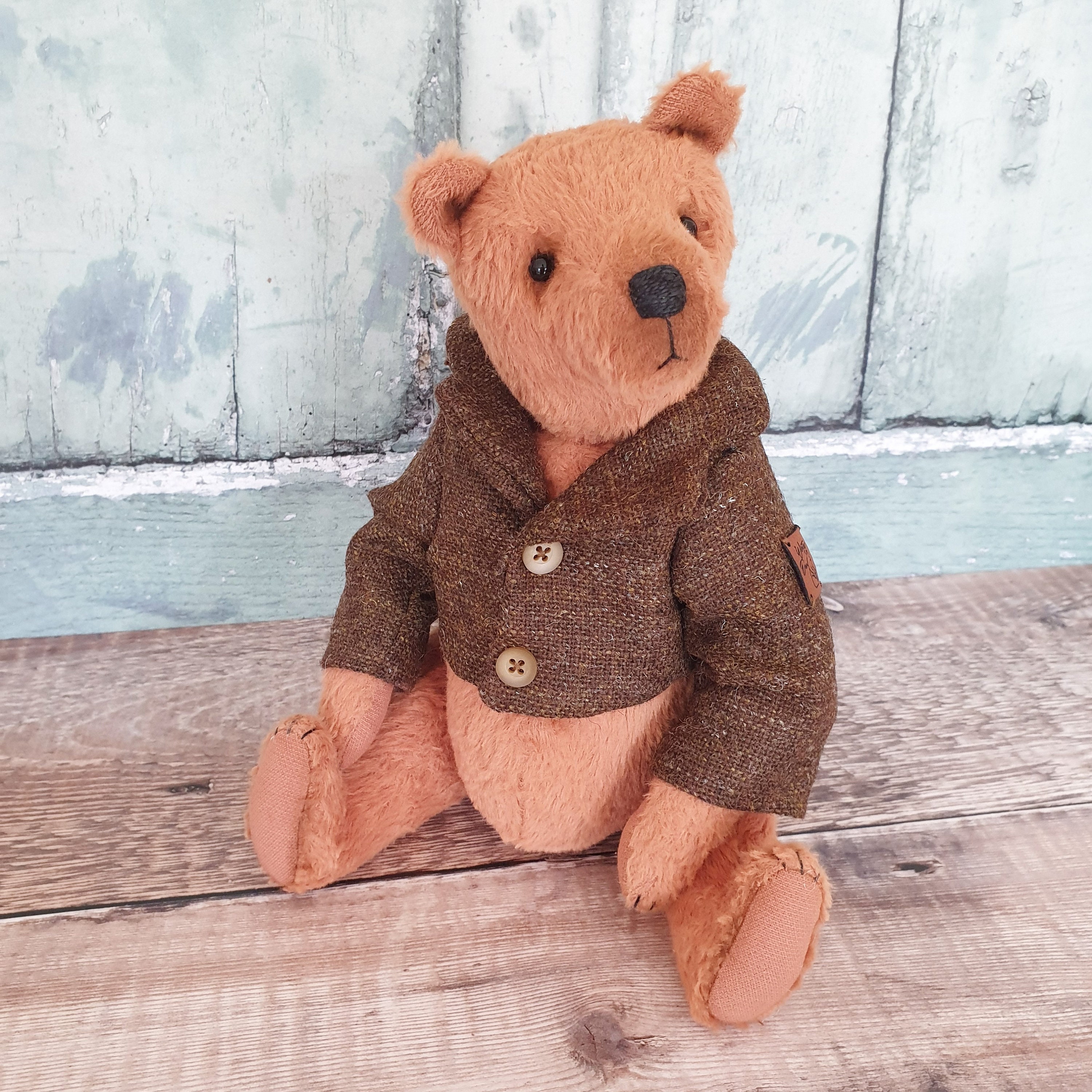 Handmade Viscose Teddy Bear, OOAK Bear, Vintage Style Bear, Heirloom ...