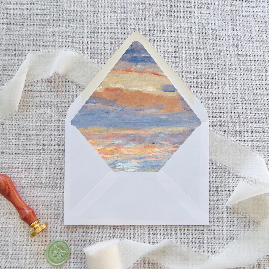 Fine Art Envelope Liner DIGITAL Template, DIY Wedding Invitation ...
