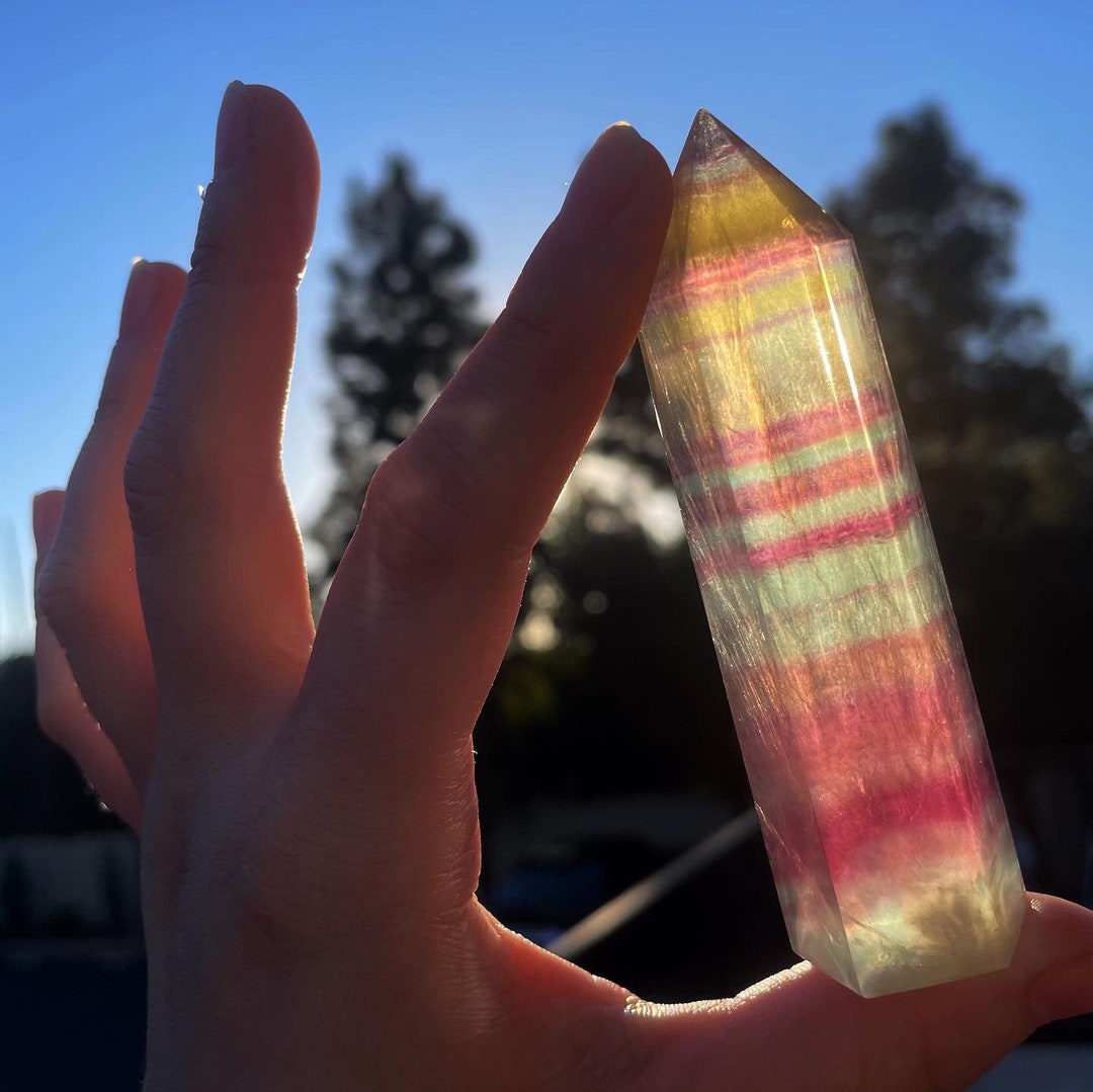 Rainbow Banded Fluorite - Etsy
