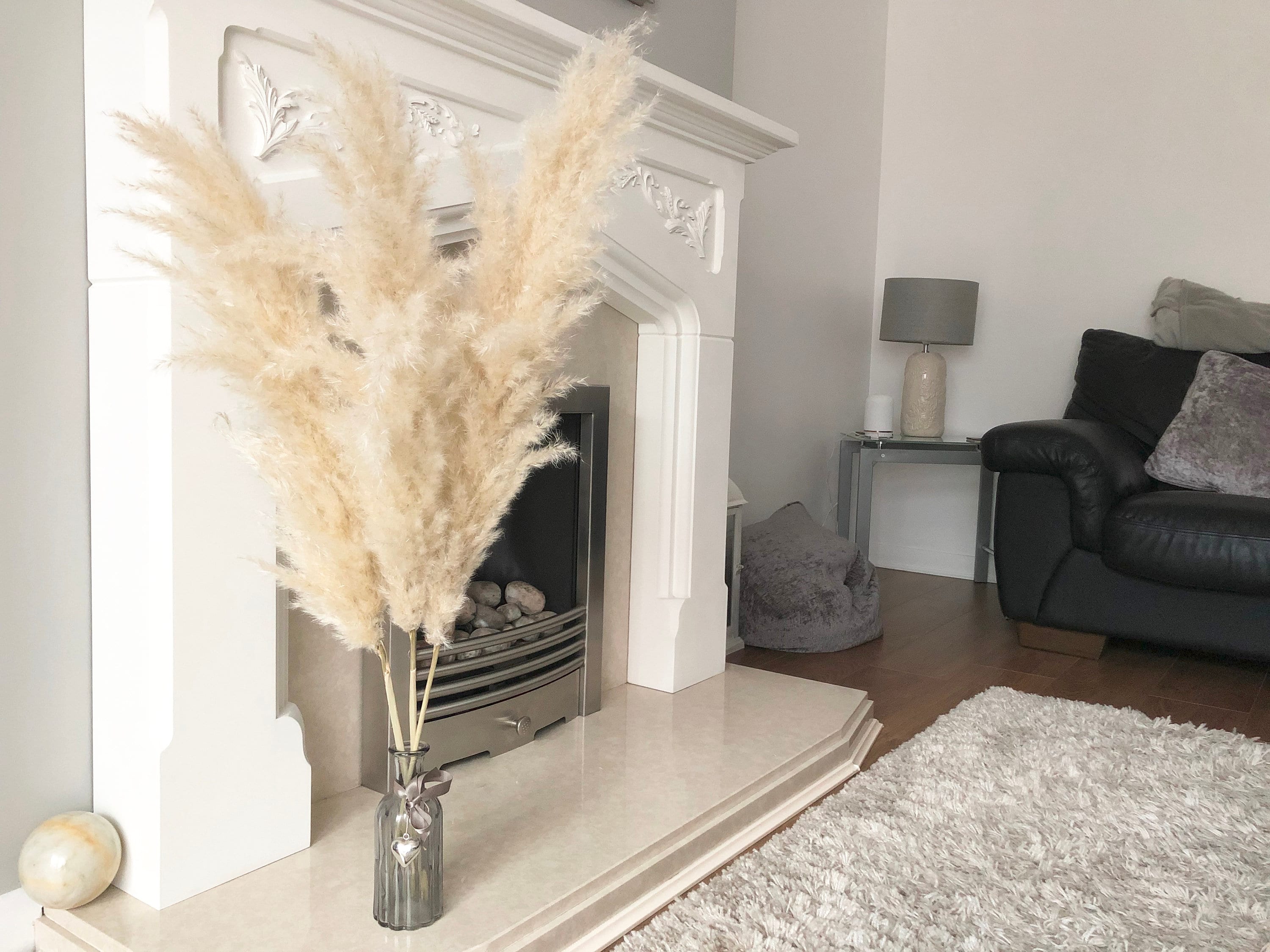 Pampas Grass Large Fluffy Pampass 70cm 90cm Pompas Bouquet Wedding Aisle Decor Tall Natural