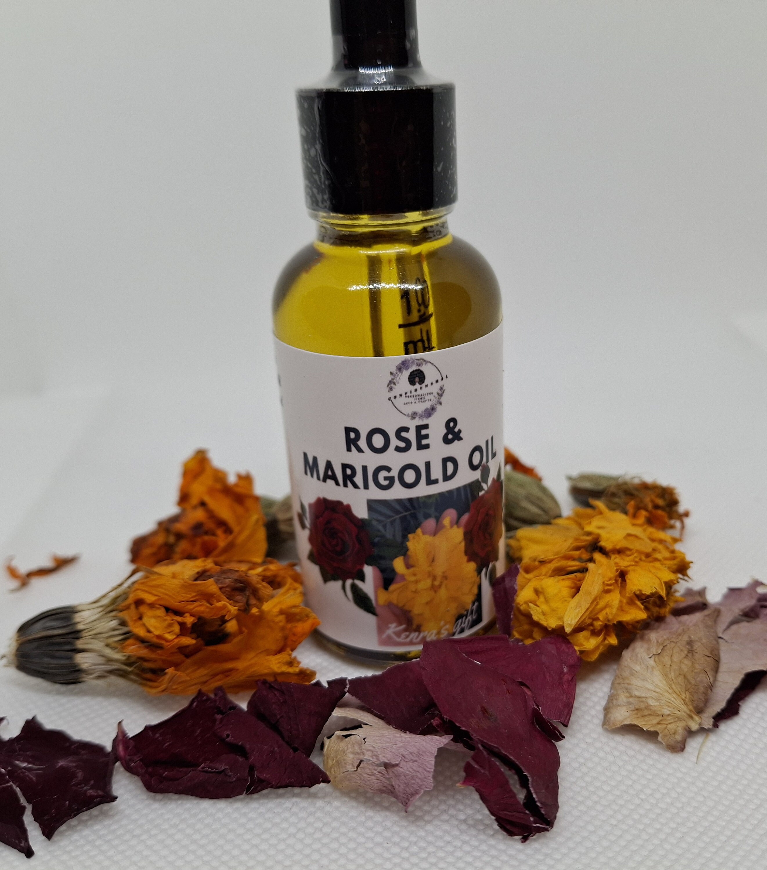 100% Pure Natural Rose & Marigold Oil Hair and Body Oil Natural Hair ...