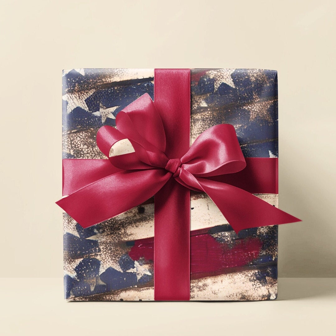 4th of July Gift Wrapping Paper, Patriotic Gifting Paper, Christmas Day ...