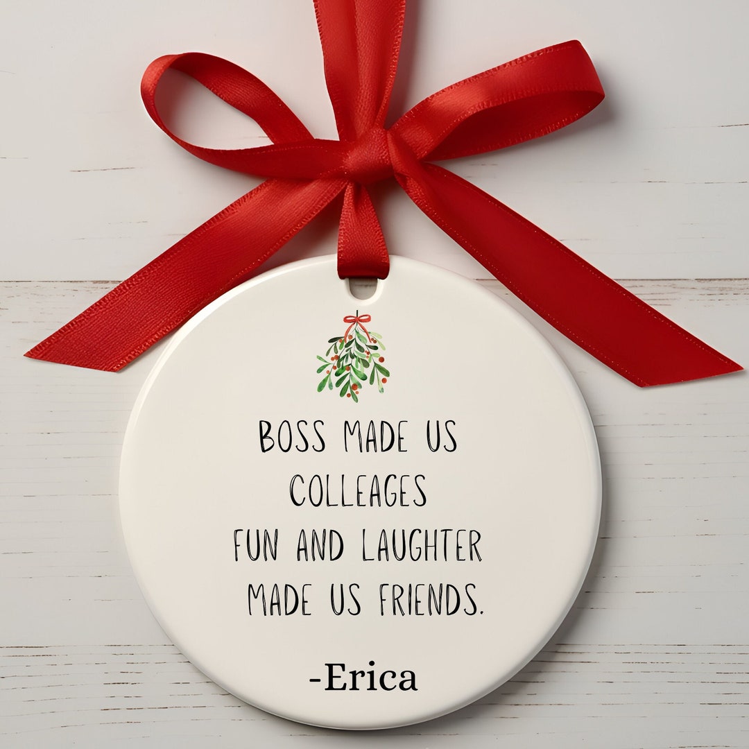 Work Friends Ornament Work Bestie Christmas Present Funny Colleague ...