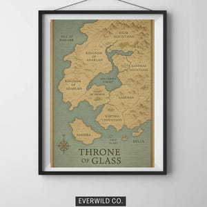 Throne of Glass Map Print | Erilea Fantasy World Art (digital Download ...