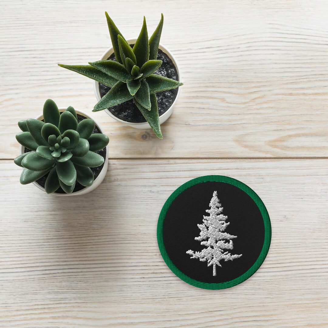 Pine Tree Embroidered Patches - Etsy