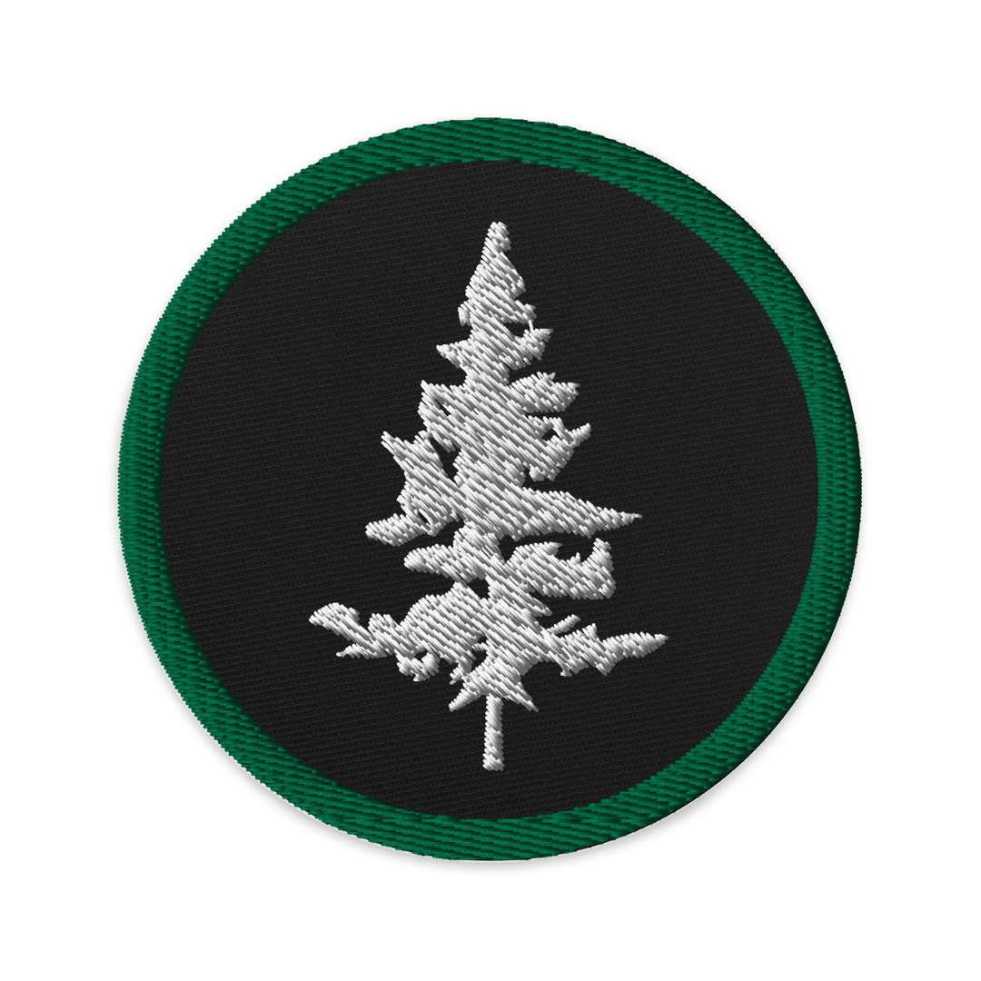 Pine Tree Embroidered Patches - Etsy