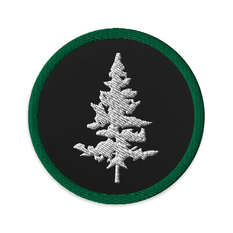 Pine Tree Embroidered Patches - Etsy