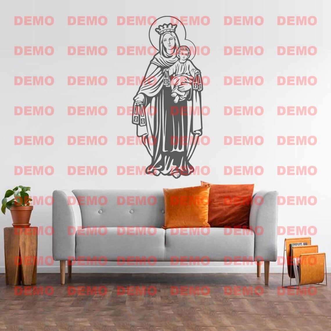 Virgen del Carmen SVG Imágenes Religiosas Vectoriales for - Etsy México