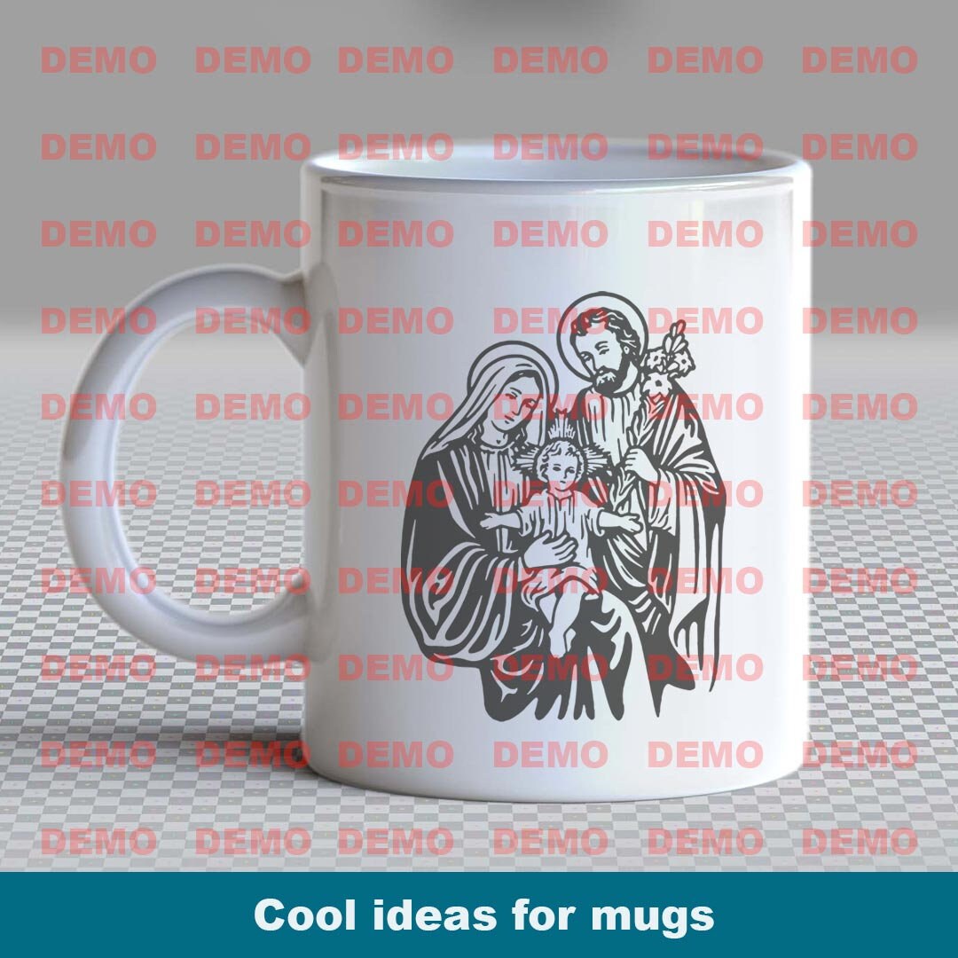 Holy Family, Joseph, Mary and Jesus Digital File Svg, Cut File, Shirt ...