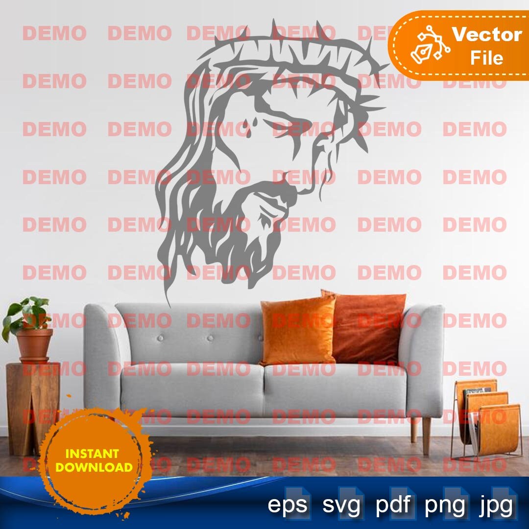 Face of Christ SVG PNG Imágenes Religiosas Vectoriales Para - Etsy ...