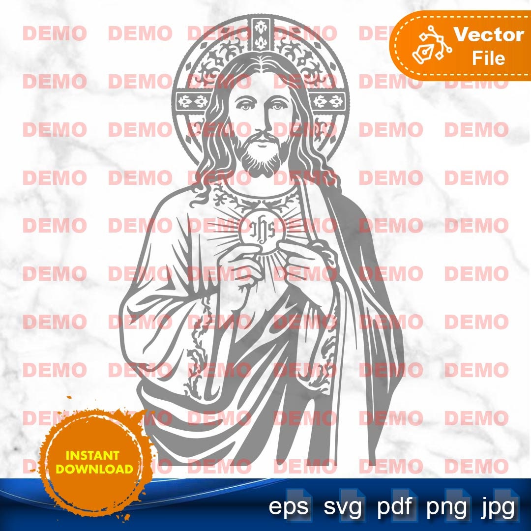 Jesus Father of Life SVG PNG Religious Vector Images for Plotter, Cut ...