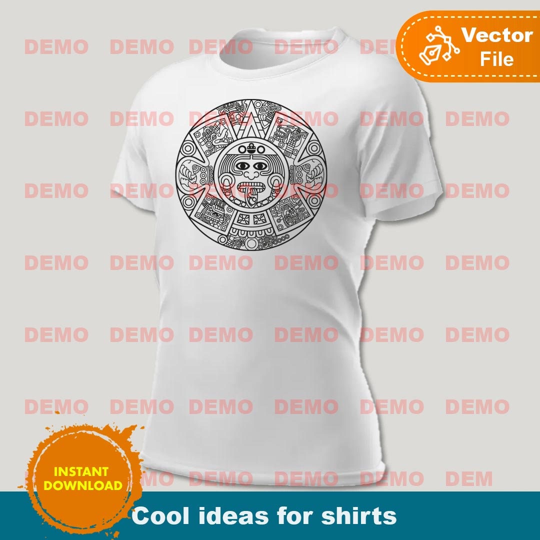 Aztec Calendar Detailed Svg Cultures Through History Vector Image ...