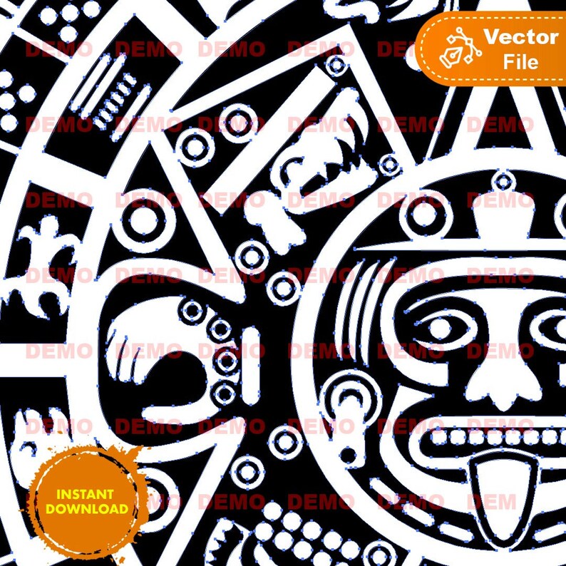 Aztec Calendar SVG Cultures Through History Vector Image, Tattoo Cut ...