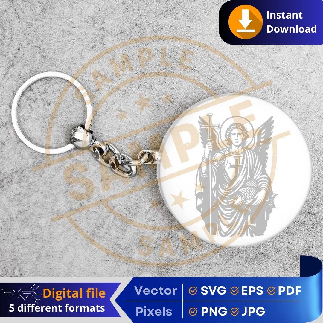 Archangel Raphael SVG | Religious Digital Download | Raphael Arcangel ...