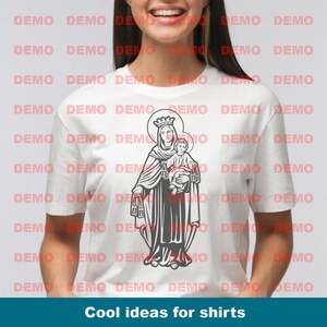 Virgin of Carmen SVG Vector Religious Images for Plotter, Sandblasting ...