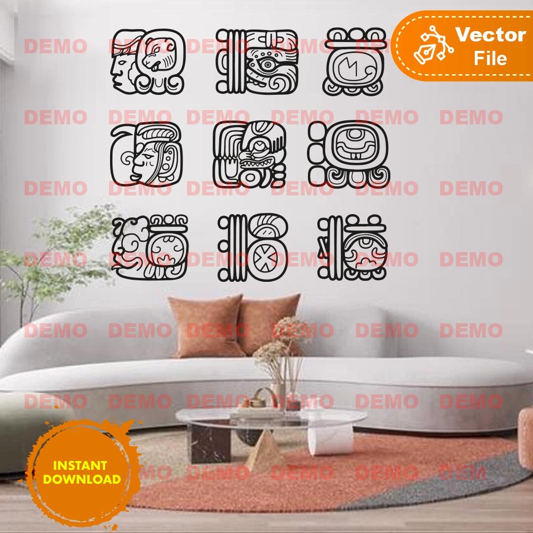 Mayan Symbols Svg Cultures Through History Vector Image, Ideal for Cut ...