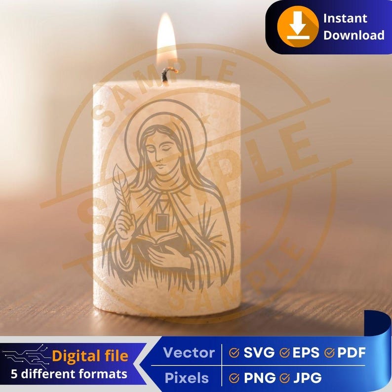 Saint Teresa of Avila SVG | Teresa of Jesus | Religious Digital ...